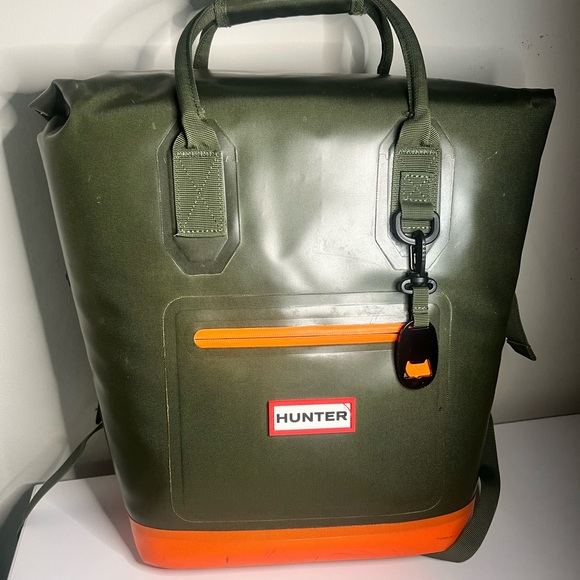 Hunter | Bags | Hunter 7l Rolltop Backpack Cooler Hunter Green Orange ...